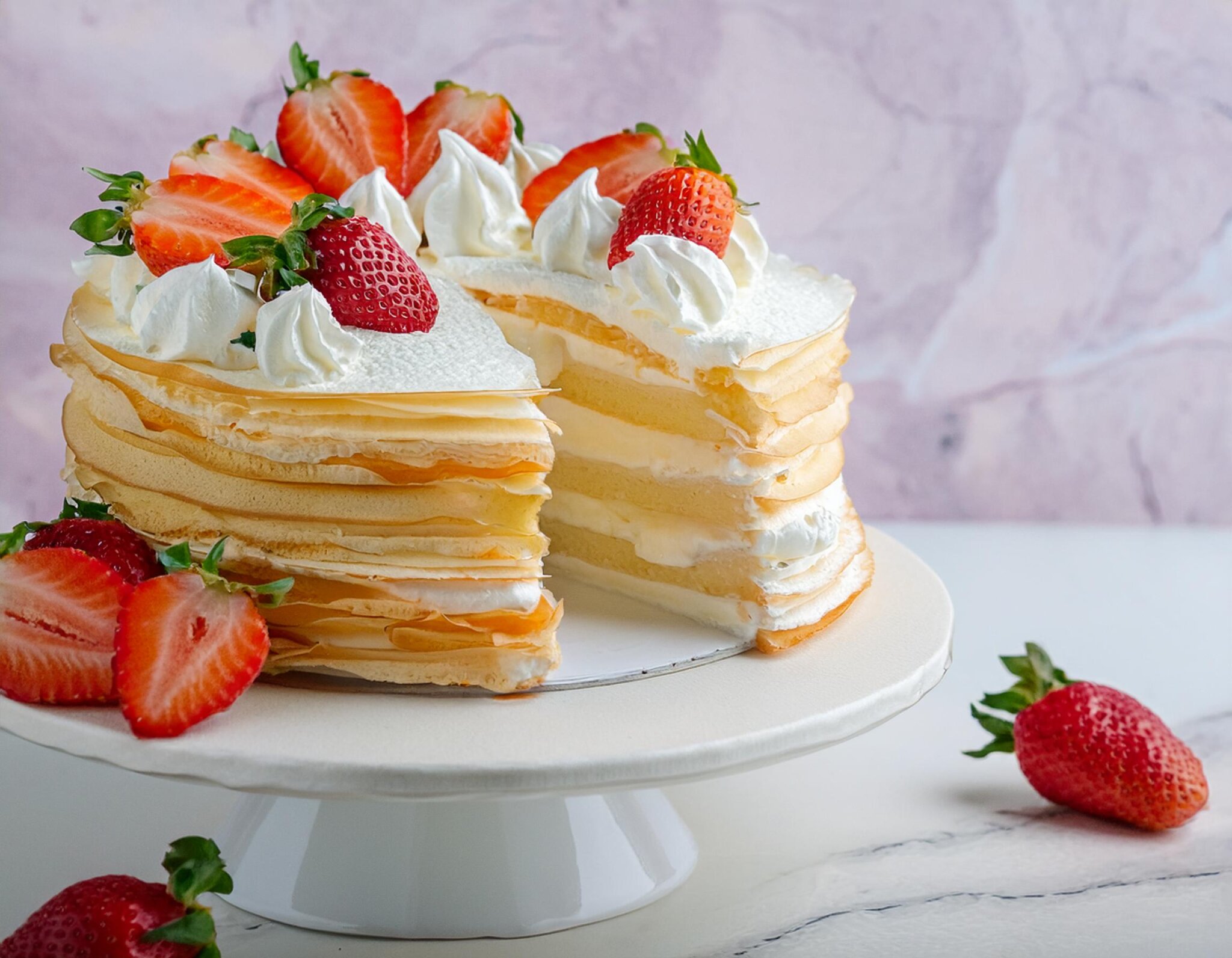 Pannekake kake med krem - Idun